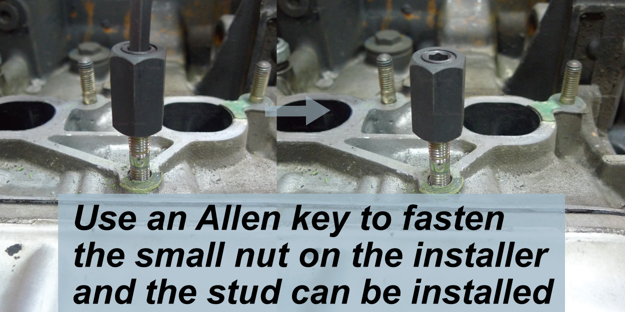 Cosda - Stud Removal Tools in Metrics Sizes (8 pcs)